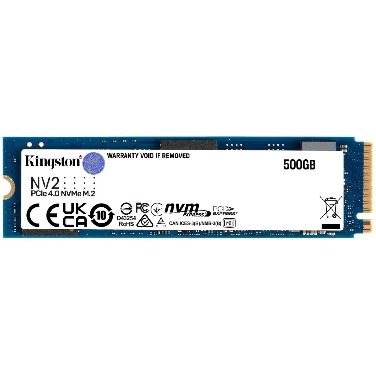 SSD M2 Kingston 500GB NVMe чтение/запись 3500/2100 МБ/с SNV2S/500G в ...